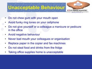 Office etiquettes and Ethics | POTX