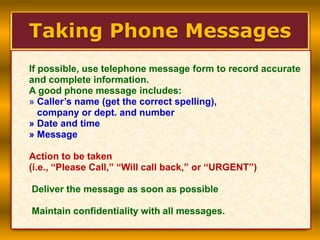 Office etiquette telephoning | PPTX