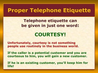Office etiquette telephoning | PPTX
