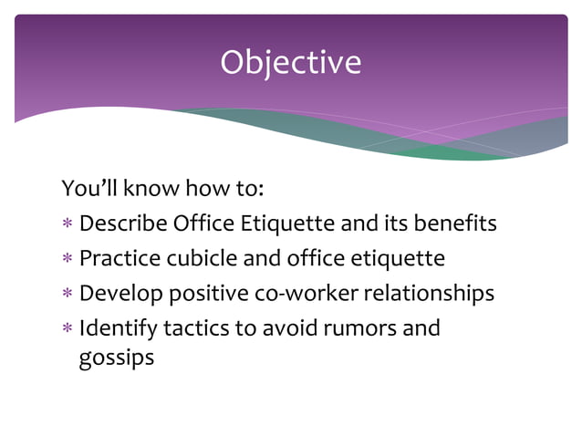 Office Etiquette: Do You Know The Basics? | PPTX | Career Advice | Careers