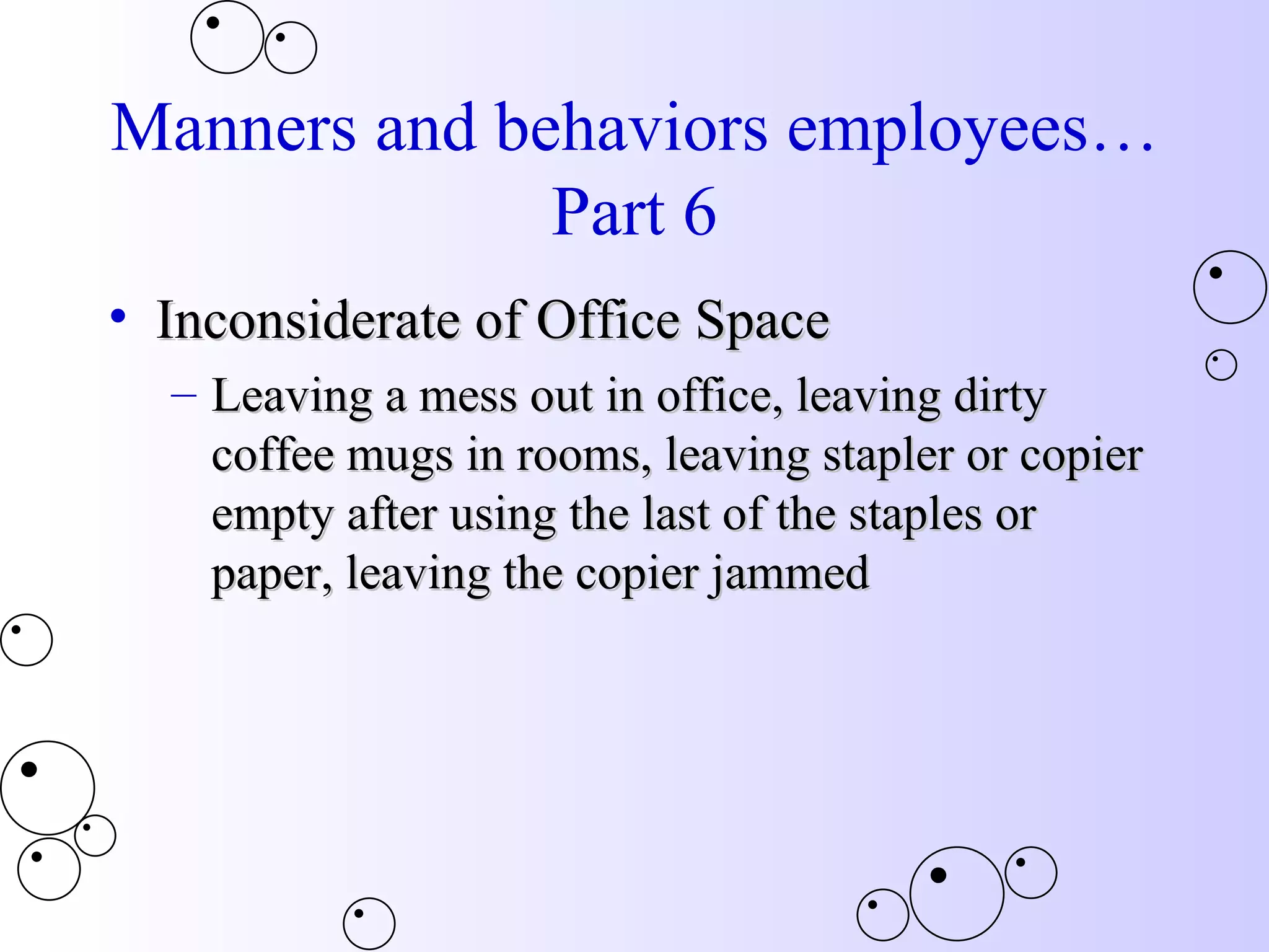 Office Etiquette For Employees | PPT