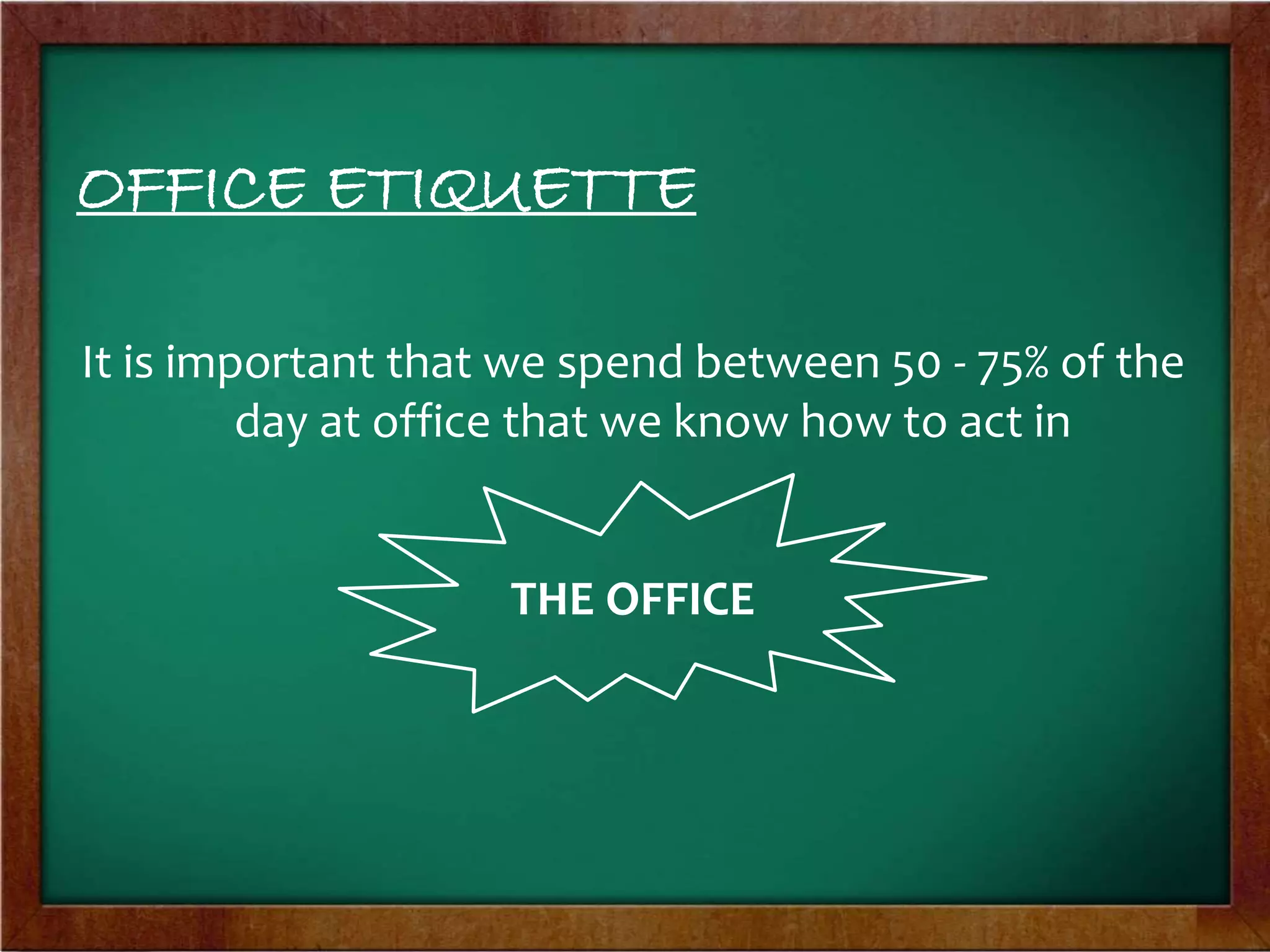 Office etiquettes | PPTX