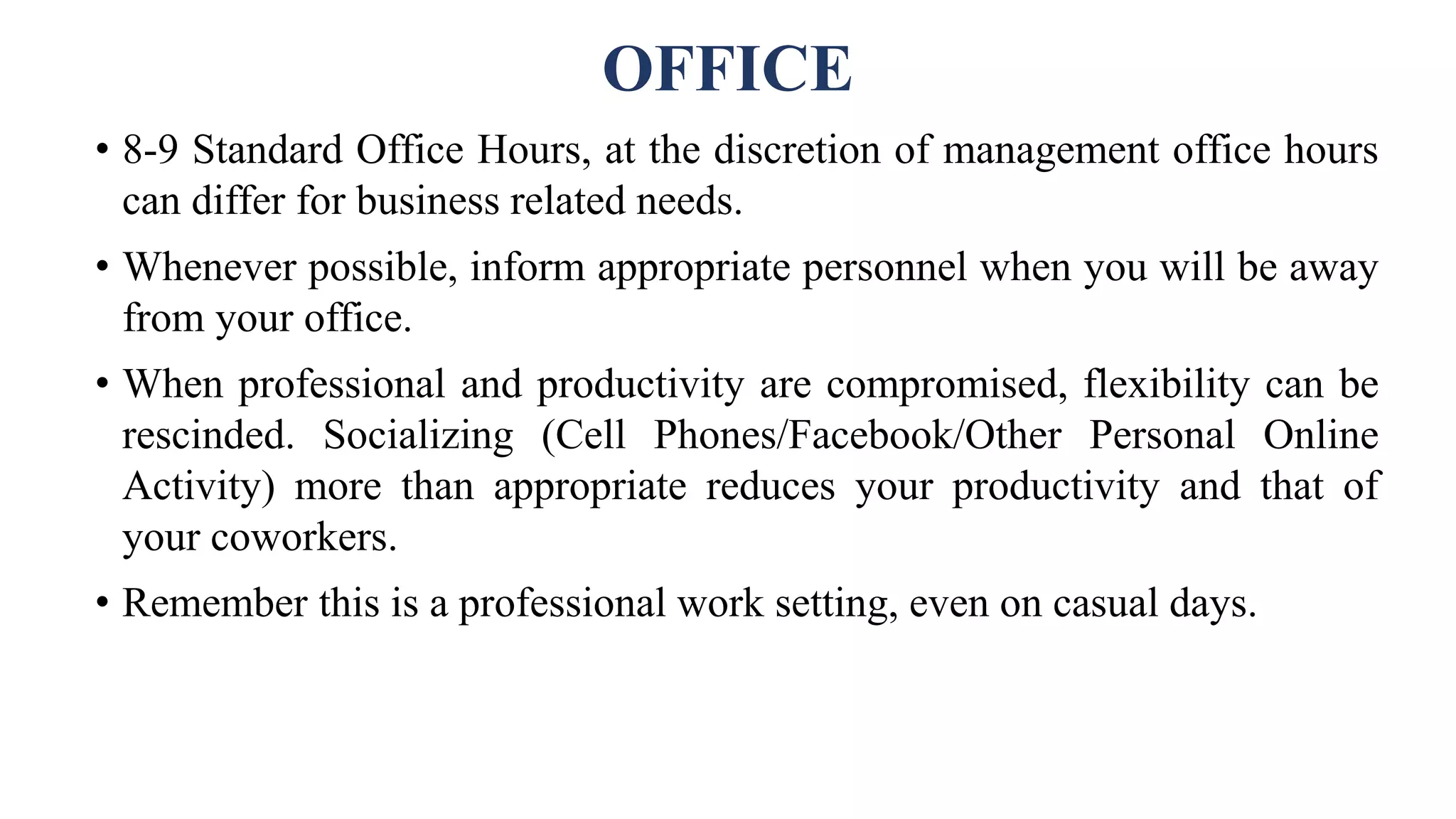 Office Etiquette's and Manners | PDF