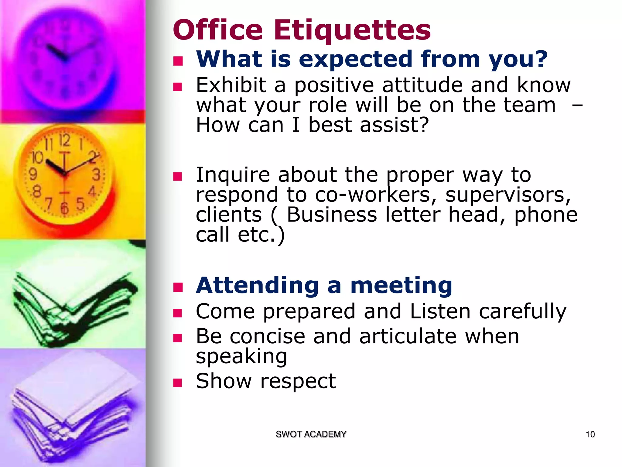 Office etiquette tips | PDF