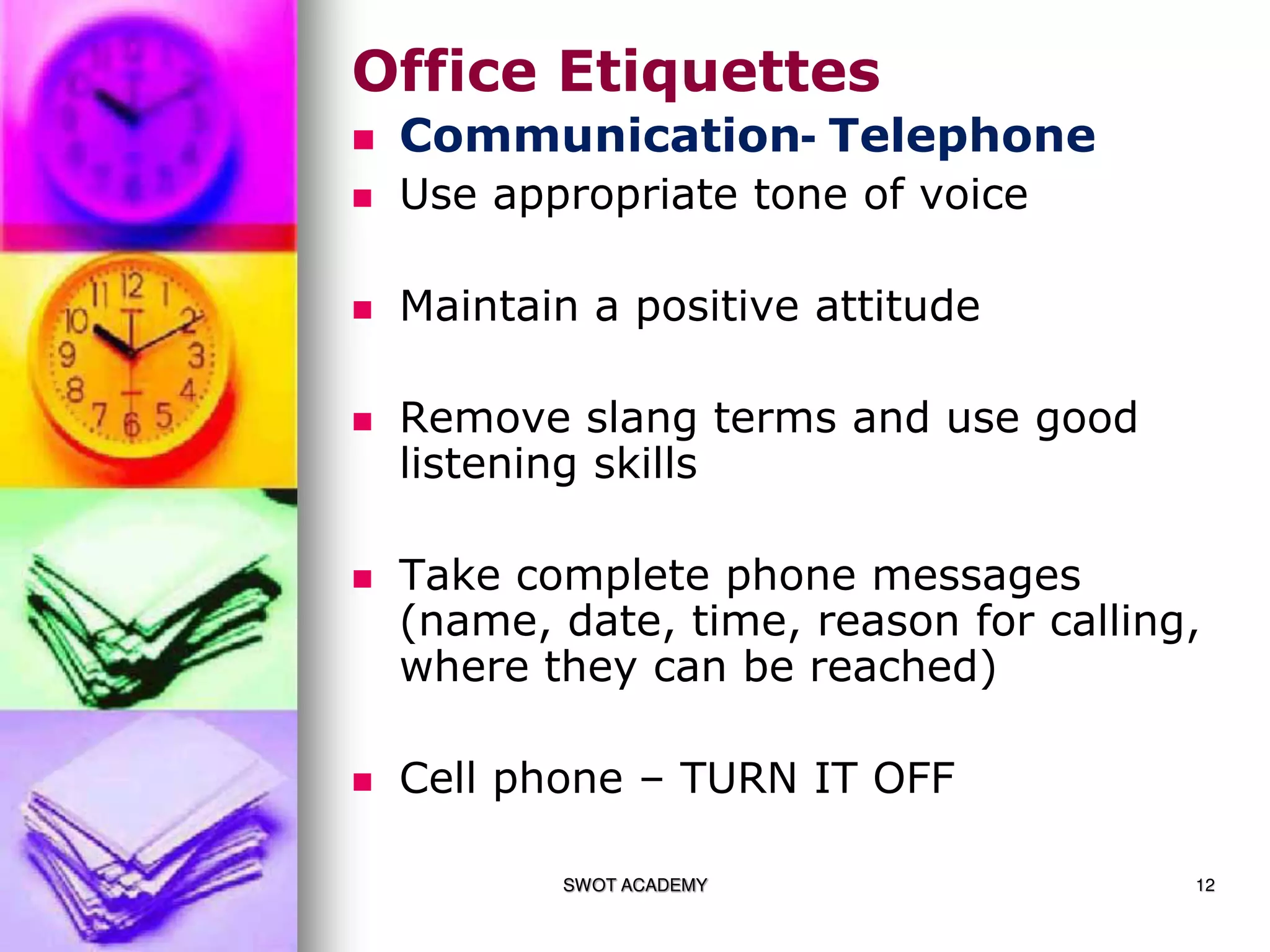 Office etiquette tips | PDF
