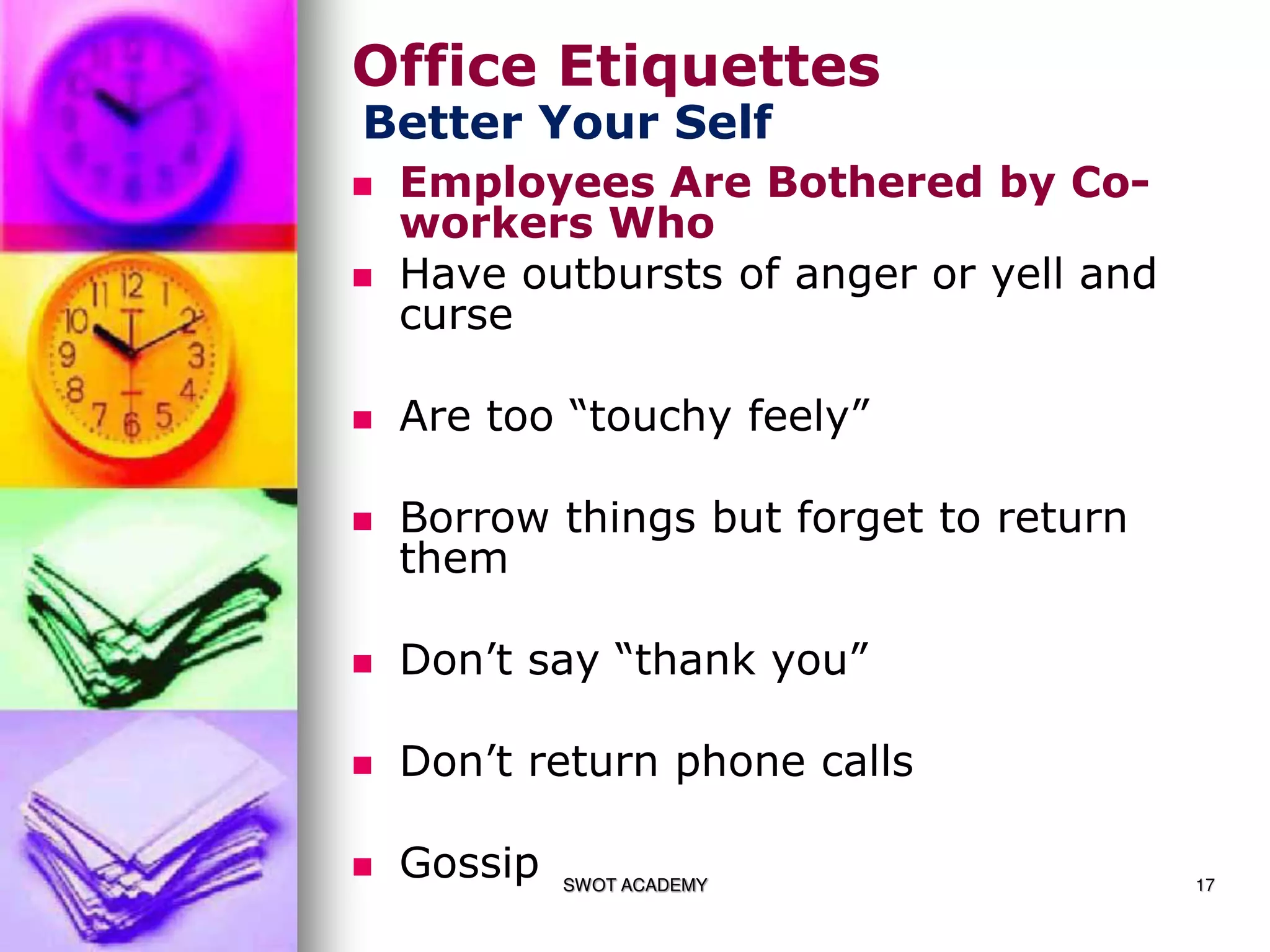 Office etiquette tips | PDF