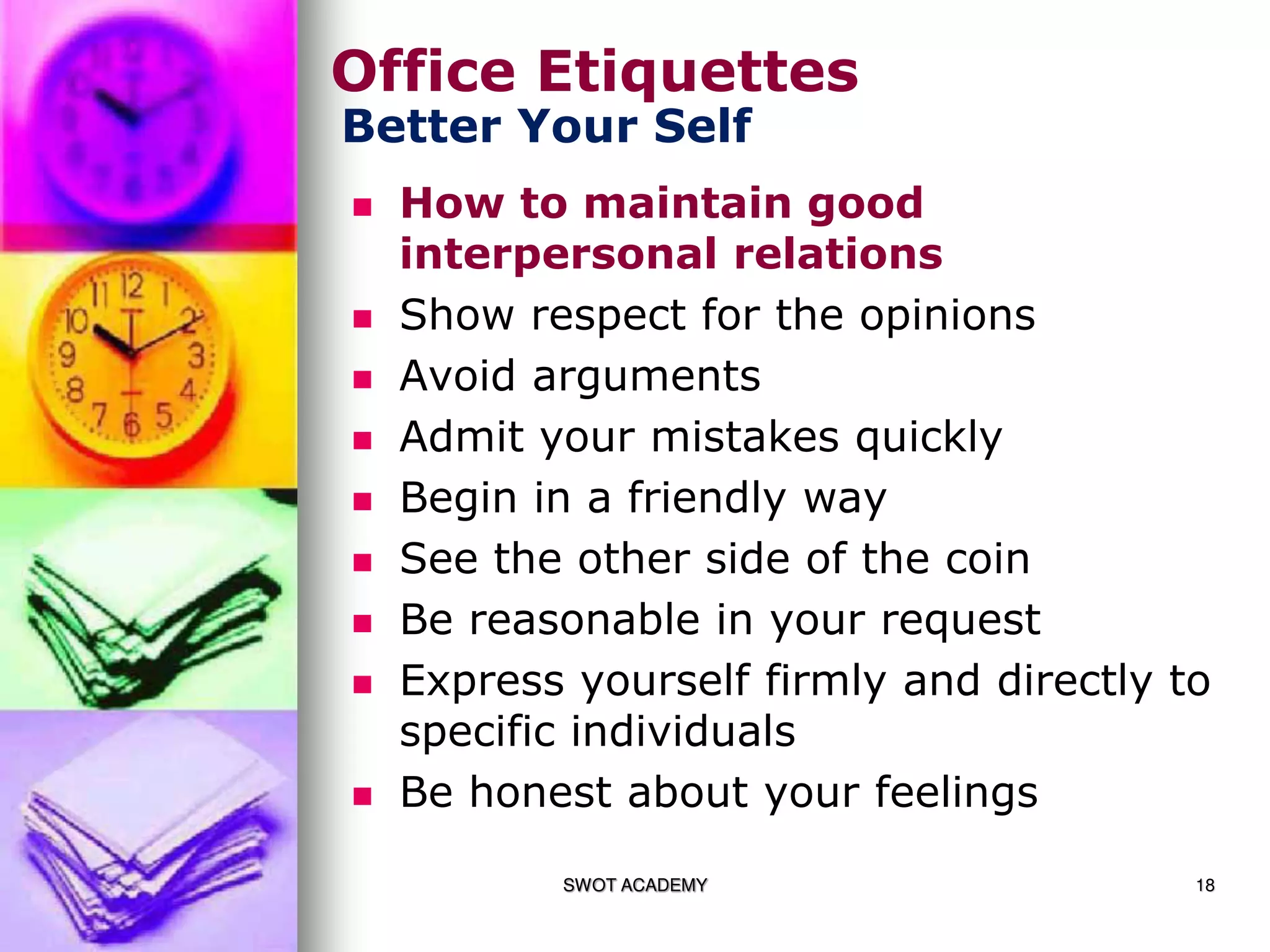 Office etiquette tips | PDF
