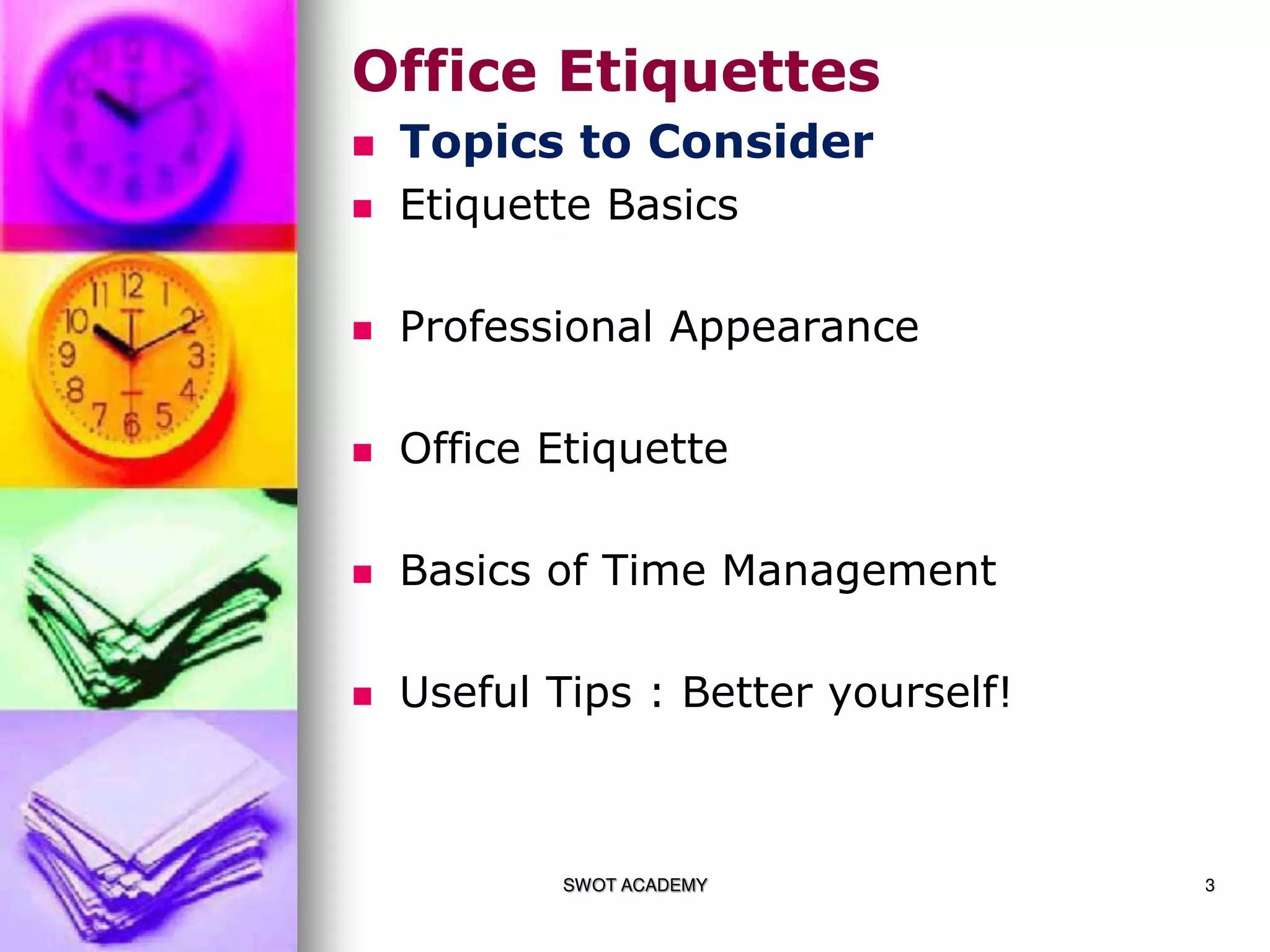 Office etiquette tips | PDF