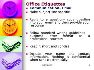 Office etiquette tips | PDF