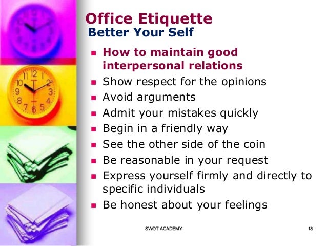 Office etiquette tips