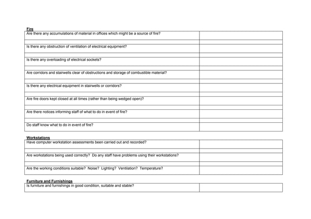 office inspection checklist | PDF