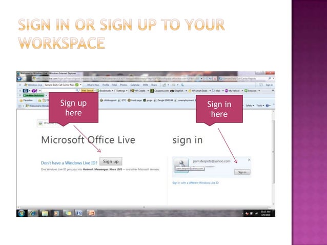 Office Live Workspace | PPTX | Computing | Technology & Computing