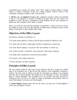 A report on office layout in productivity | DOCX