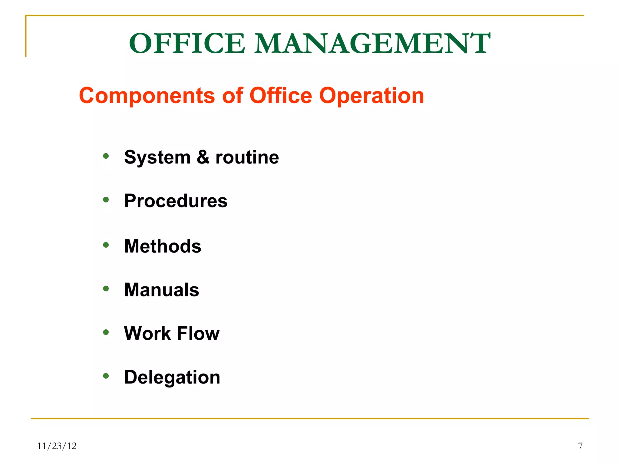 Office management | PPT