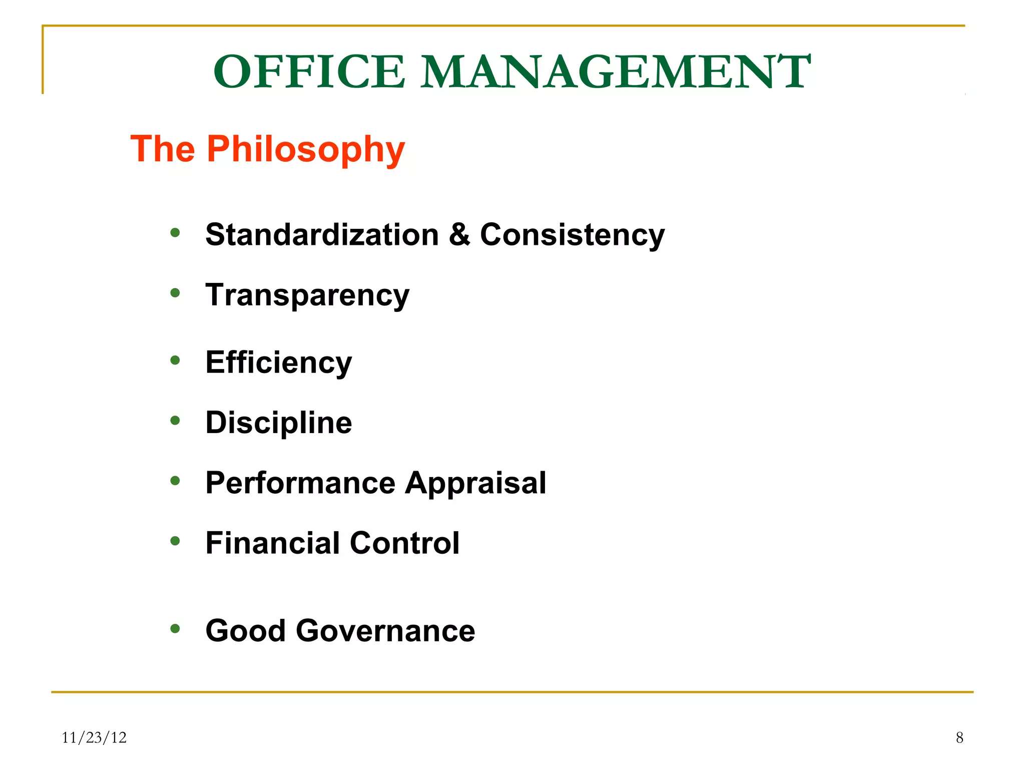 Office management | PPT