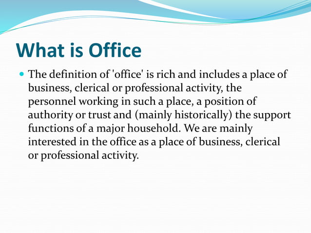 Office management | PPTX | Business Administration | Business