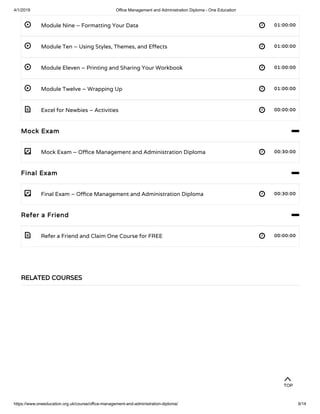Office Management and Administration Diploma - CPD Accredited | PDF