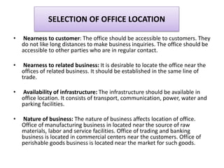 Office accommodation and work environment | PPTX