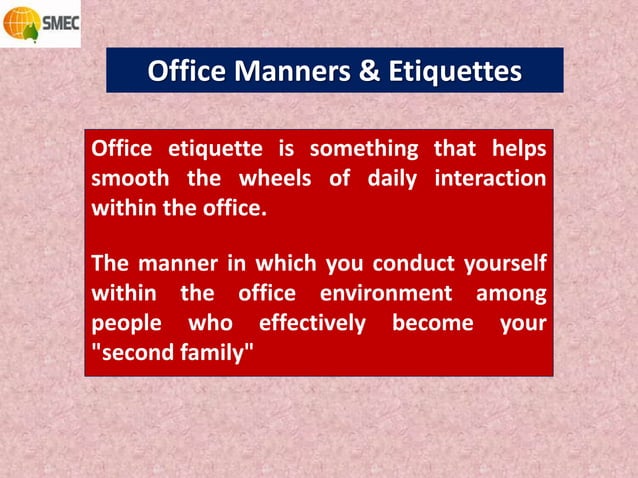 Office manners copy | PPT