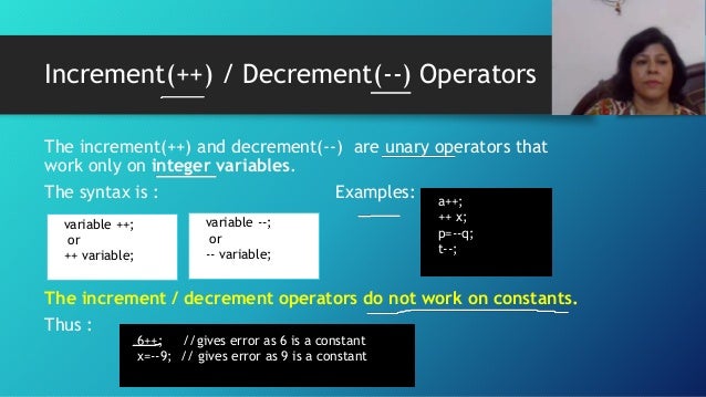 Increment and Decrement operators in C++ Increment and Decrement operators in C++