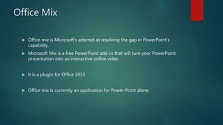 Creating Interactive Lessons with PowerPoint and Office Mix | PPTX