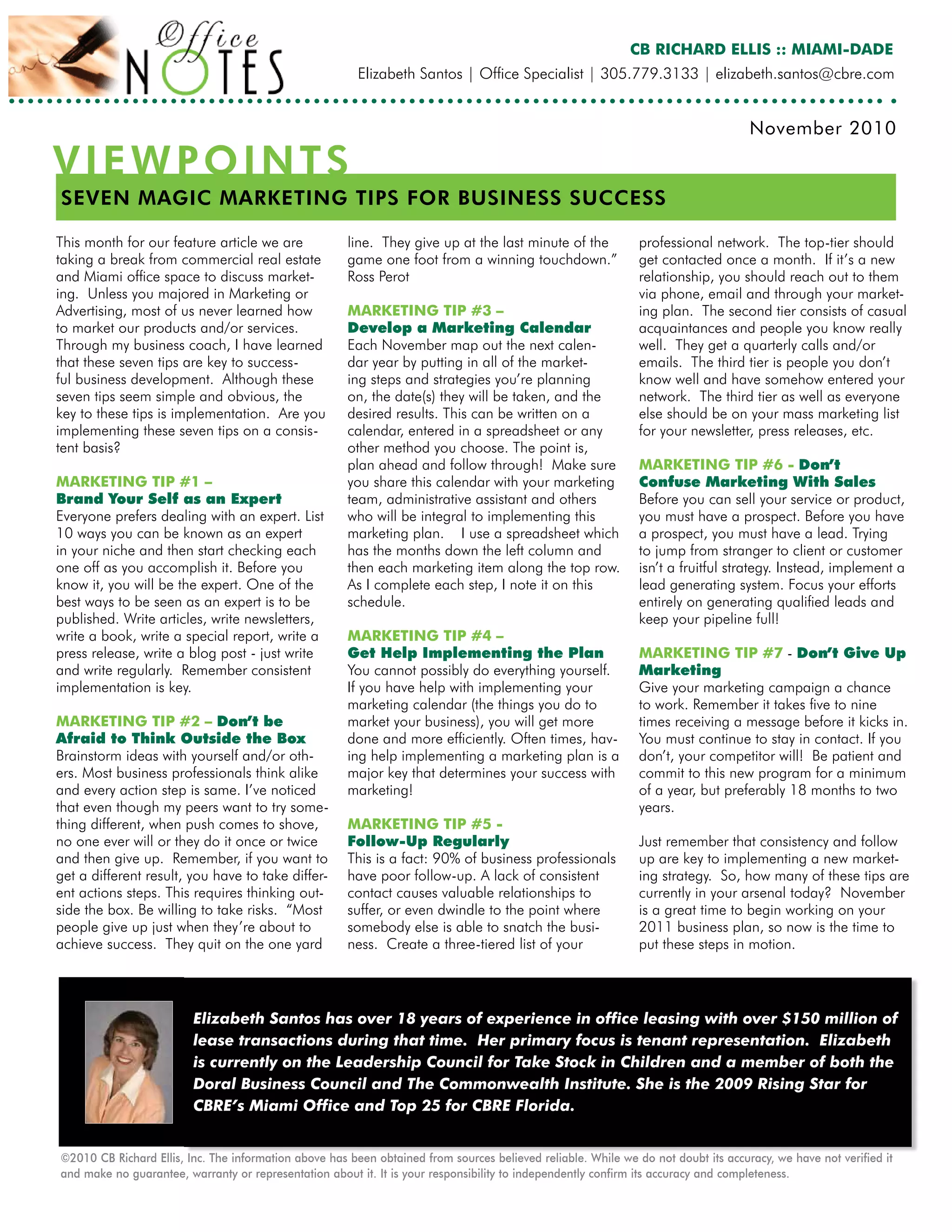 November 2010 Office Notes | PDF