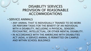 Office of Disability and Special Services Presentation | PPTX