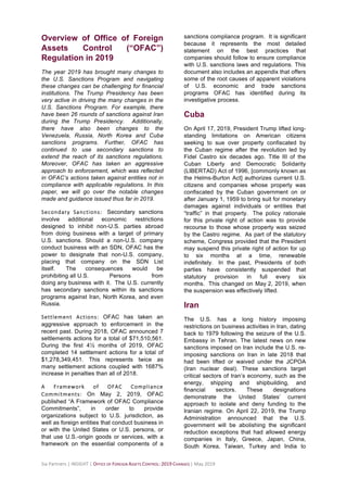 Office of Foreign Assets Control & Sanctions 2019 Changes | PDF | Financial Regulation | Economy