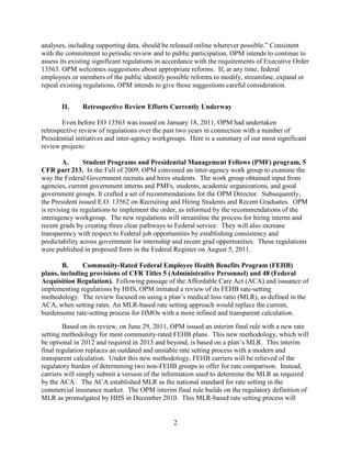 Office of Personnel Management Regulatory Reform Plan August 2011 | PDF