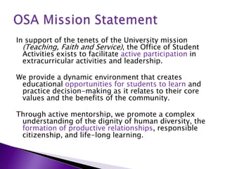 Office of Student Activities | PPTX