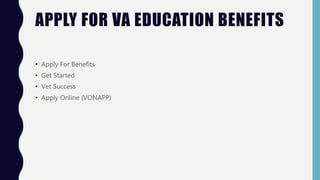 Office of veterans affairs | PPTX | Education
