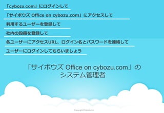 サイボウズ Office on cybozu.com お試し手順 | PPT