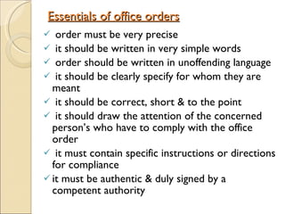 Office orders | PPT