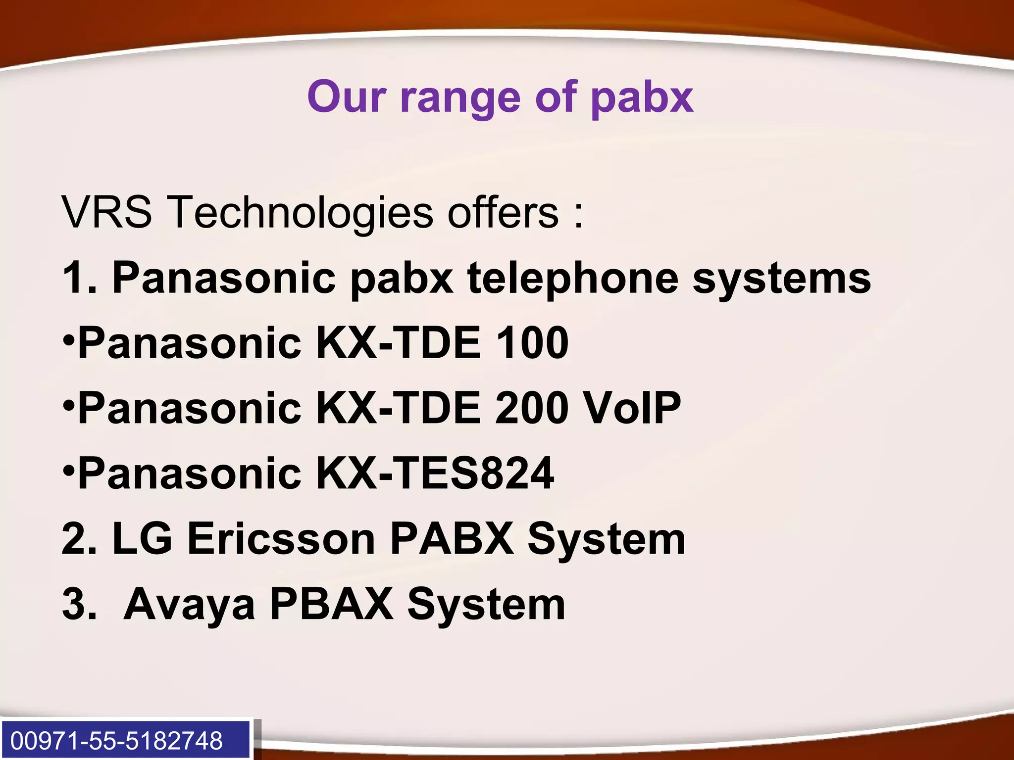 Office pabx system installations in dubai | PPT
