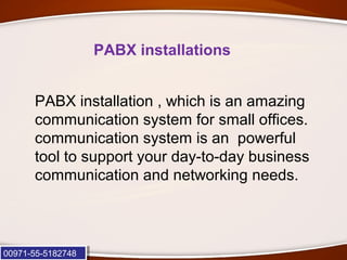 Office pabx system installations in dubai | PPT