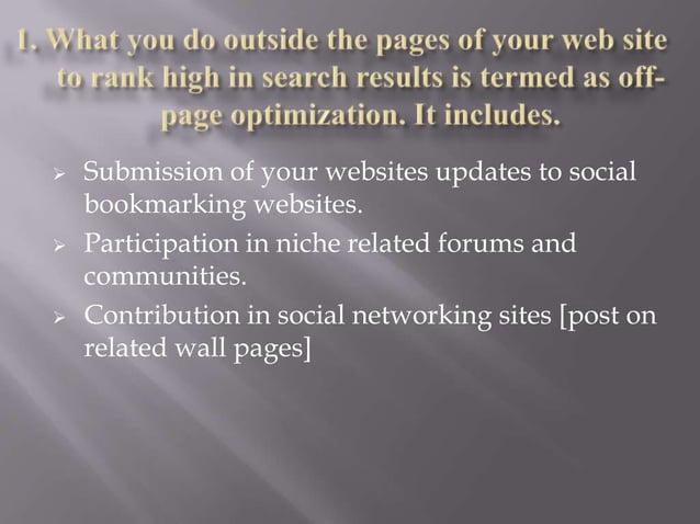 Office page optimization | PPTX | Social Networking | Internet