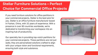 Office Partitions Furniture Solutions for Commercial Projects | PDF