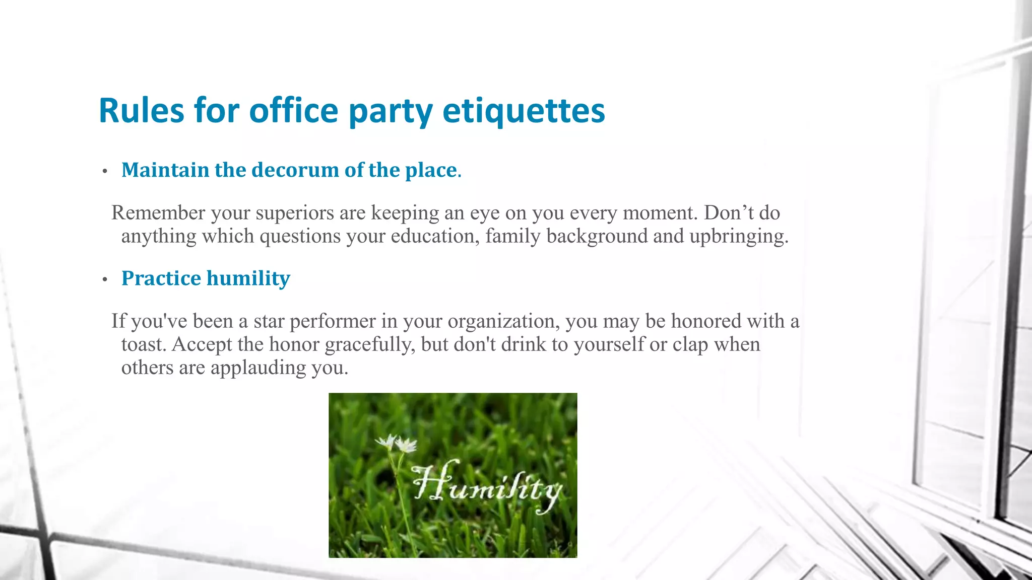 Office party etiquette Himani | PPT