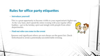 Office party etiquette Himani | PPT