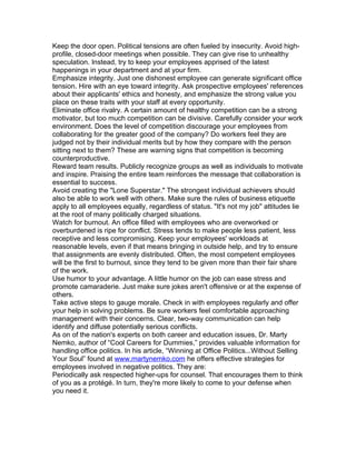 Office politics never die | PDF