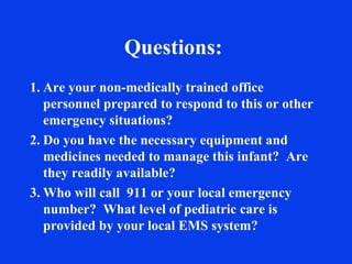 Office Preparedness For Pediatric Emergencies | PPT