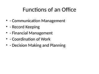 All About an Office: Structure, Types & Importance | PPTX