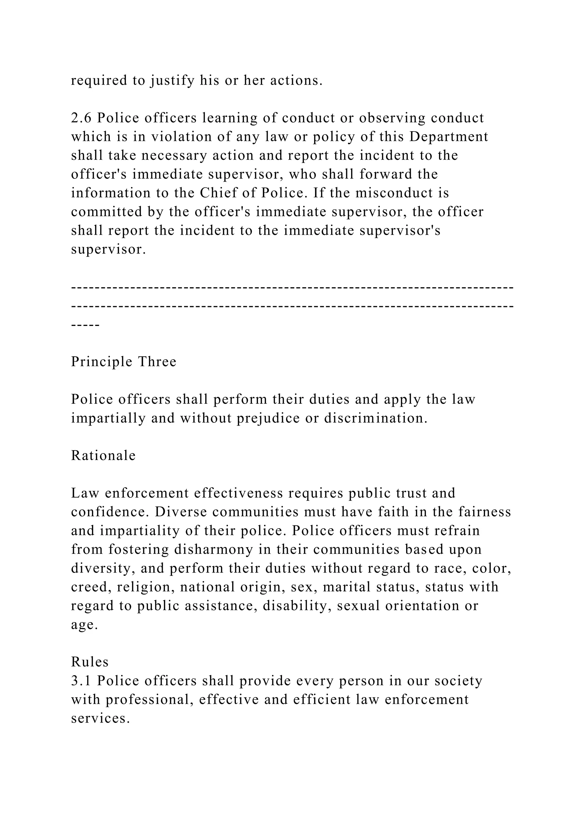 Officer RequirementsLaw Enforcement Officer Ethical Standards of.docx | Law