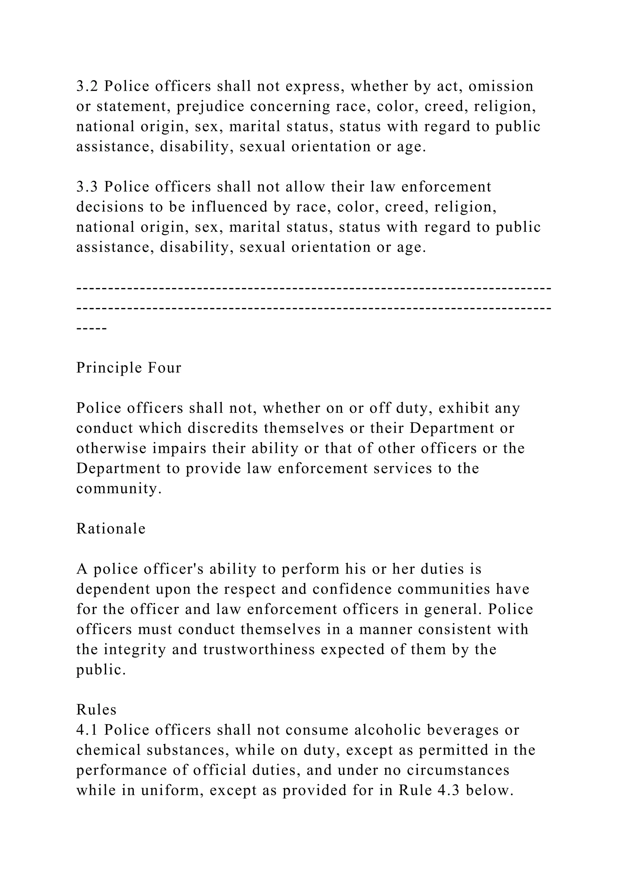 Officer RequirementsLaw Enforcement Officer Ethical Standards of.docx | Law