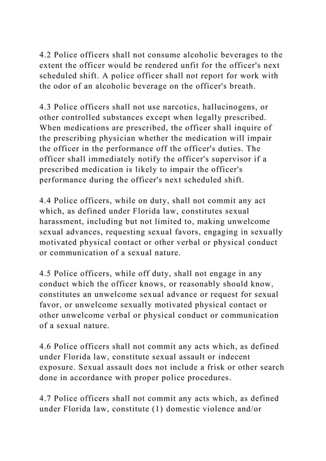 Officer RequirementsLaw Enforcement Officer Ethical Standards of.docx | Law
