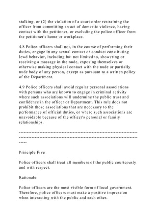 Officer RequirementsLaw Enforcement Officer Ethical Standards of.docx | Law