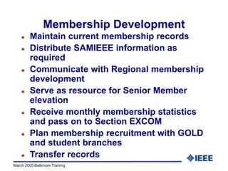 Officer responsibilities & Roles in IEEE | PPT