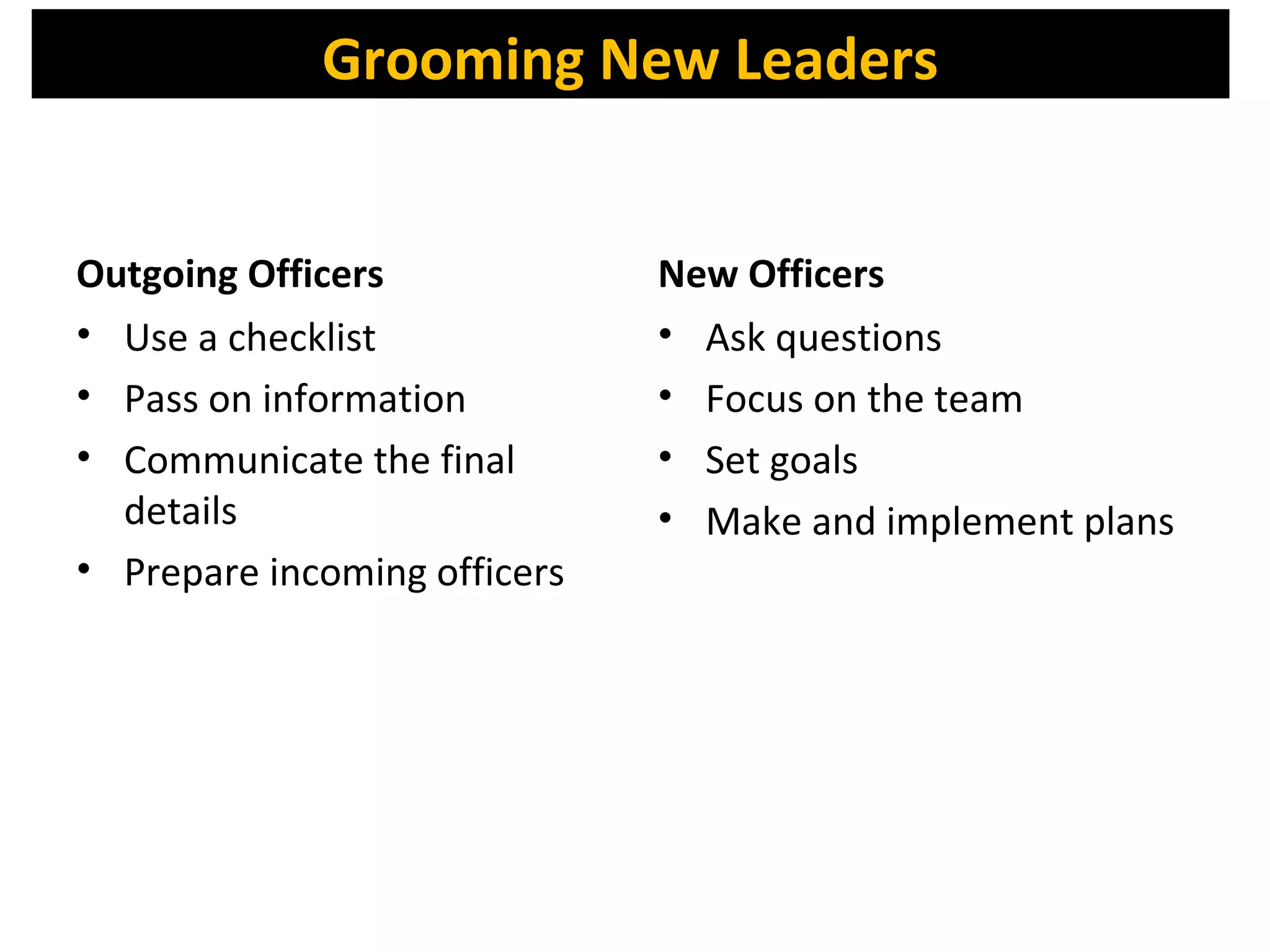 Officer transition | PPT | Free Download