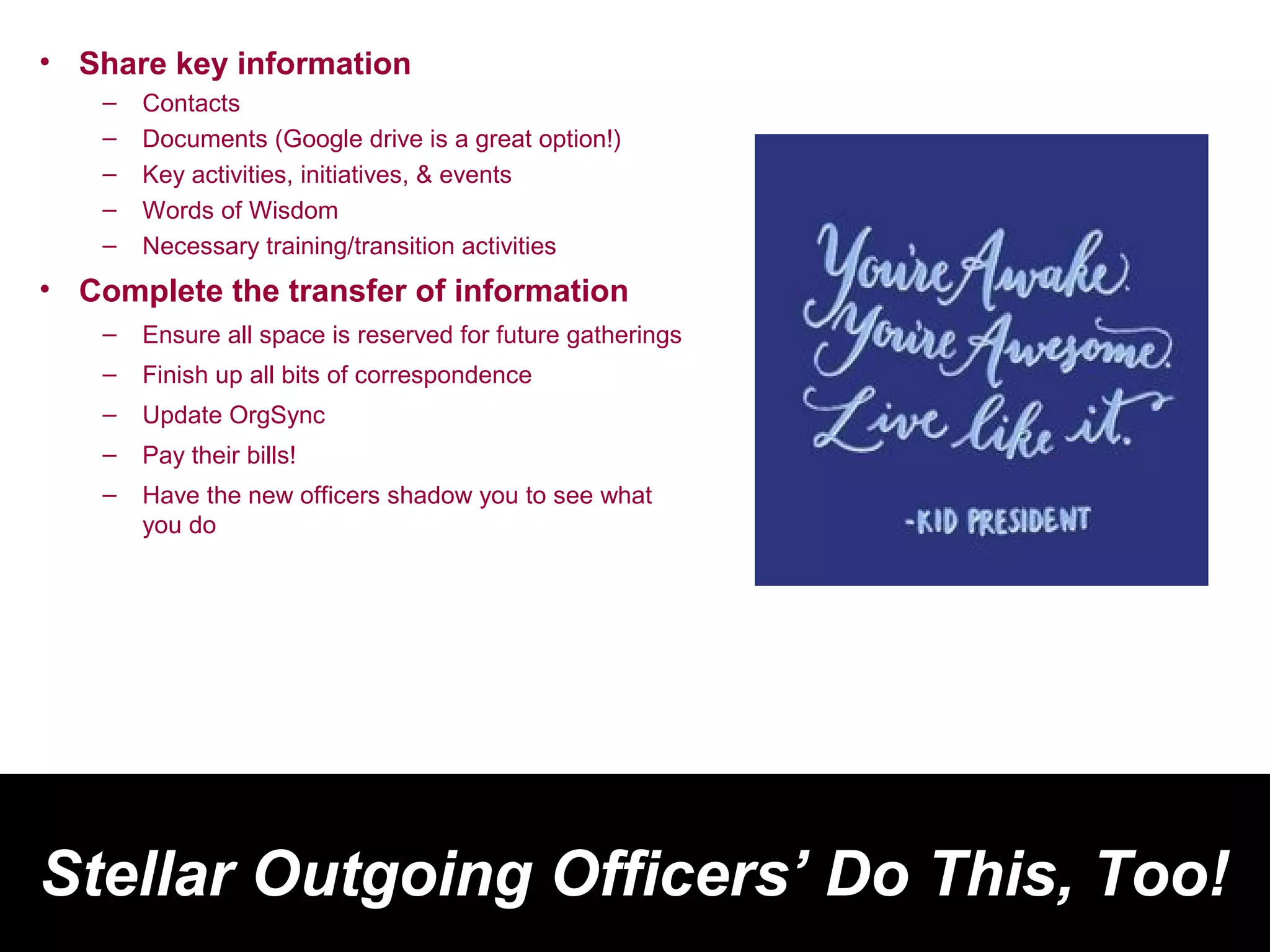 Officer transition | PPT | Free Download