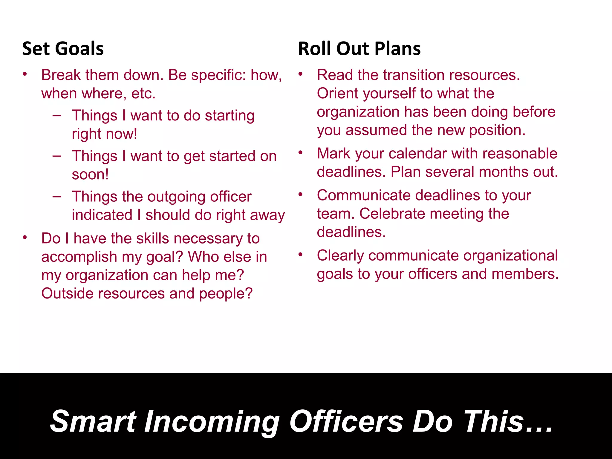 Officer transition | PPT | Free Download